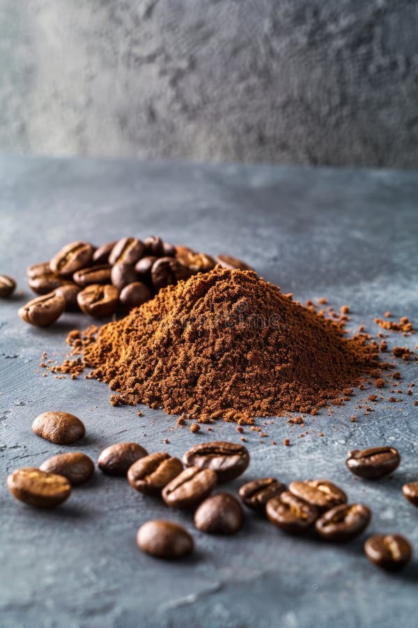 Coffee Beans and Ground stock image. Image of kitchen - 377664335