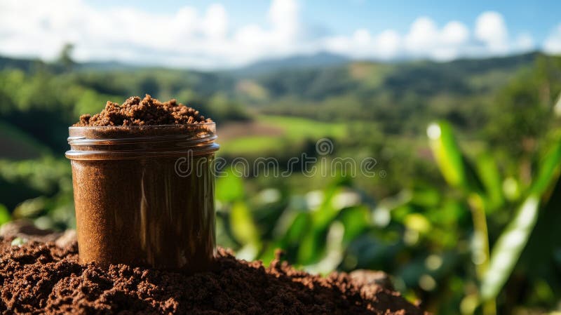 Coffee Beans and Ground Coffee. Selective Focus Stock Photo - Image of ...