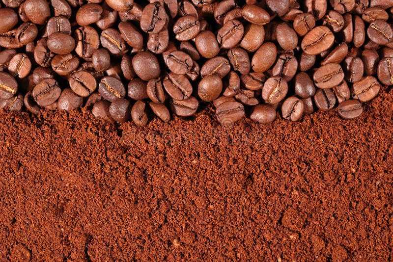 Coffee Beans and Ground Texture Stock Image - Image of beverage, drink ...