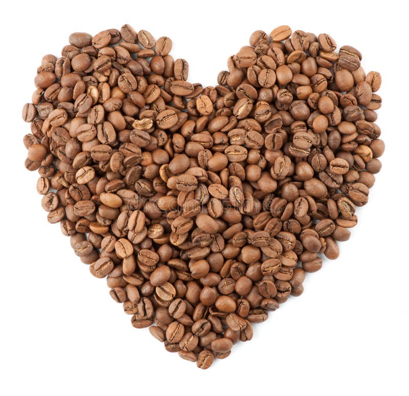 Coffee beans heart stock image. Image of traditional - 19988443