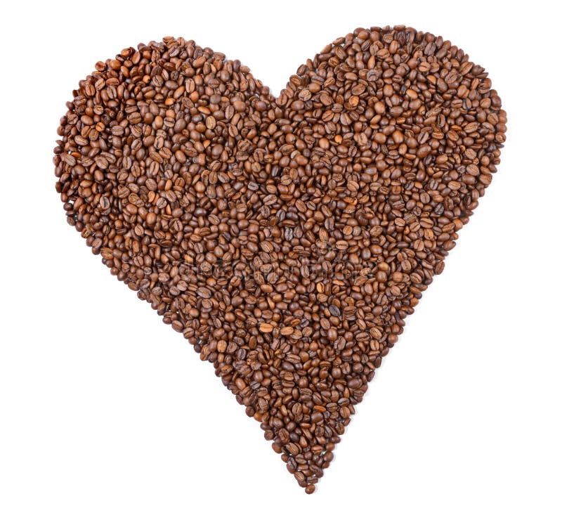 Coffee Beans - Heart Shape stock photo. Image of heart - 139858764