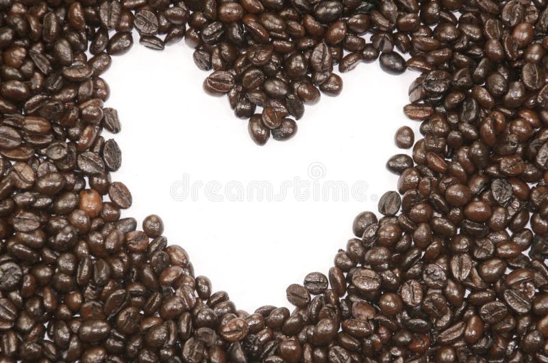 Coffee Beans and Heart Sign Stock Photo - Image of brown, black: 30463146