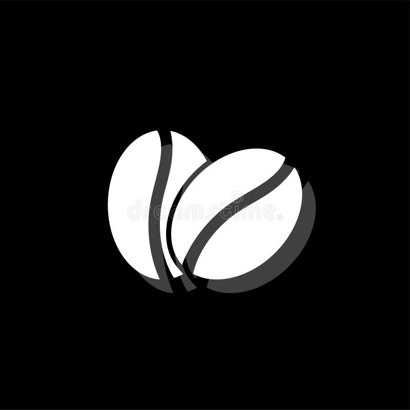 Coffee beans icon flat stock illustration. Illustration of modern ...