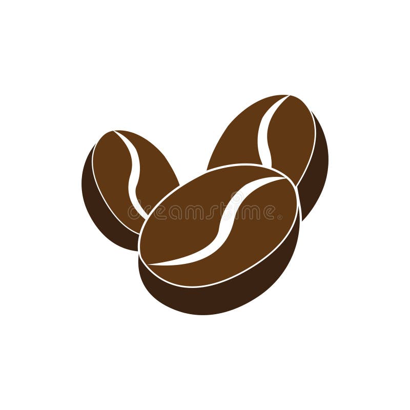 Coffee Beans Icon Logo Vector Design Template Stock Vector ...