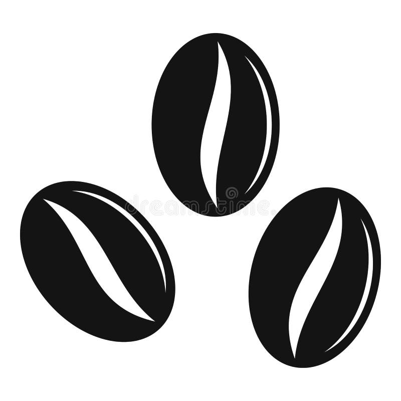 Coffee Beans Icon, Simple Style Stock Vector - Illustration of grind ...
