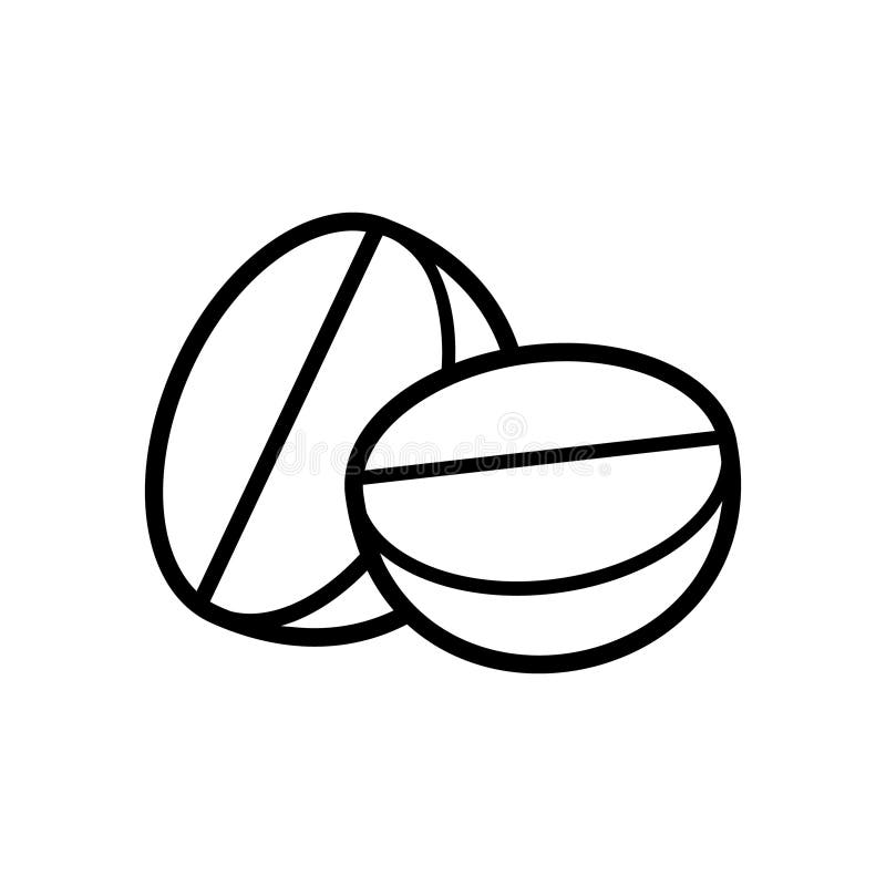 Coffee Beans Icon Vector. Caffeine Illustration Sign. Java Symbol or ...