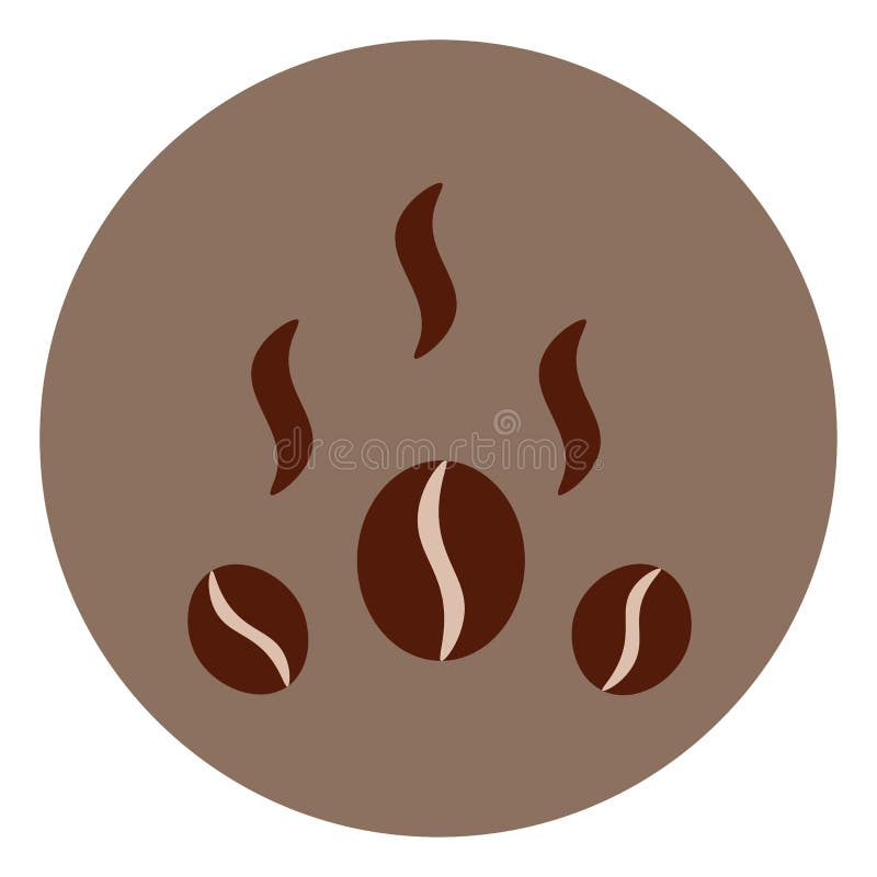 Coffee beans, icon stock vector. Illustration of abstract - 259790356