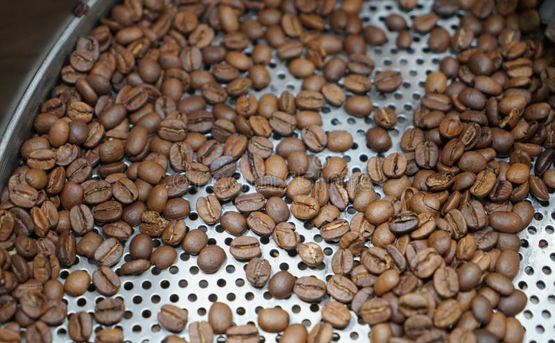 Coffee Beans Inside Coffee Maker Stock Photo - Image of bean, breakfast ...