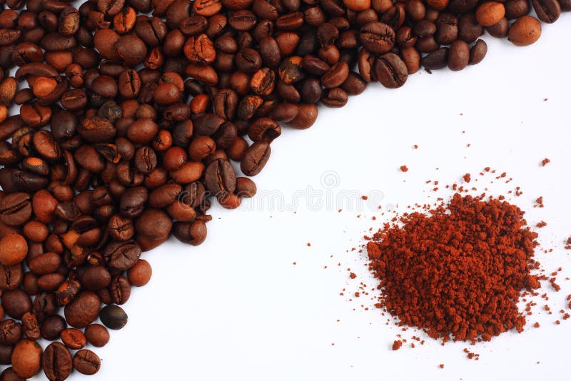 Coffee Beans and Instant Coffee Stock Image - Image of fragrant ...