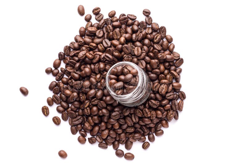 Coffee Beans Isolated Stock Image. Stock Photo - Image of closeup ...