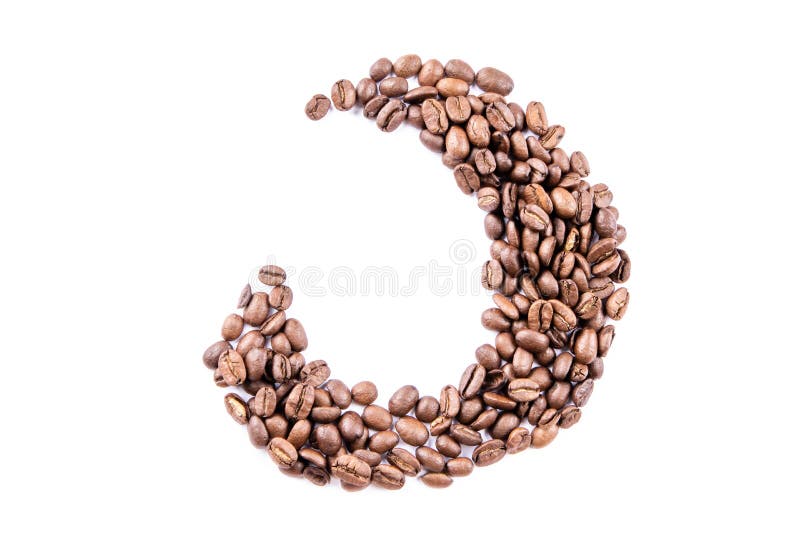 Coffee Beans Header and Footer Isolated on White Background Stock Photo ...