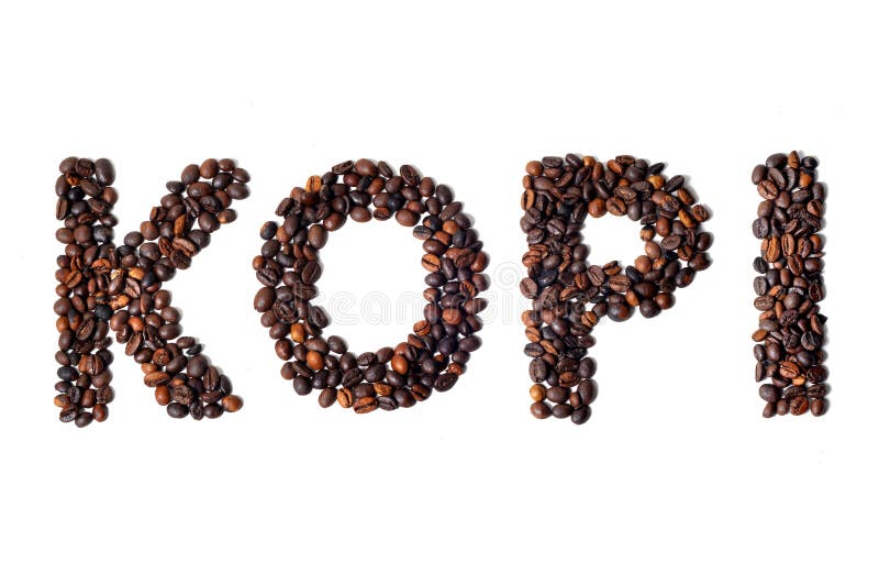 Kopi spell in Indonesia stock photo. Image of dark, arabic - 59502614