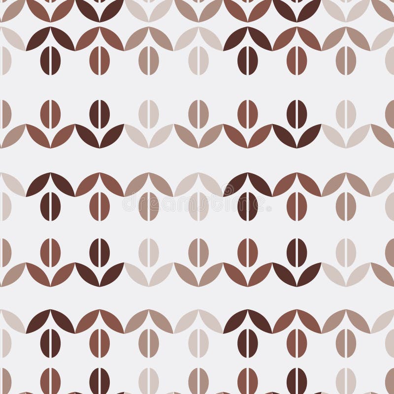 Coffee Beans and Leaves Luxury Pattern Design. Flat Branding Pattern ...