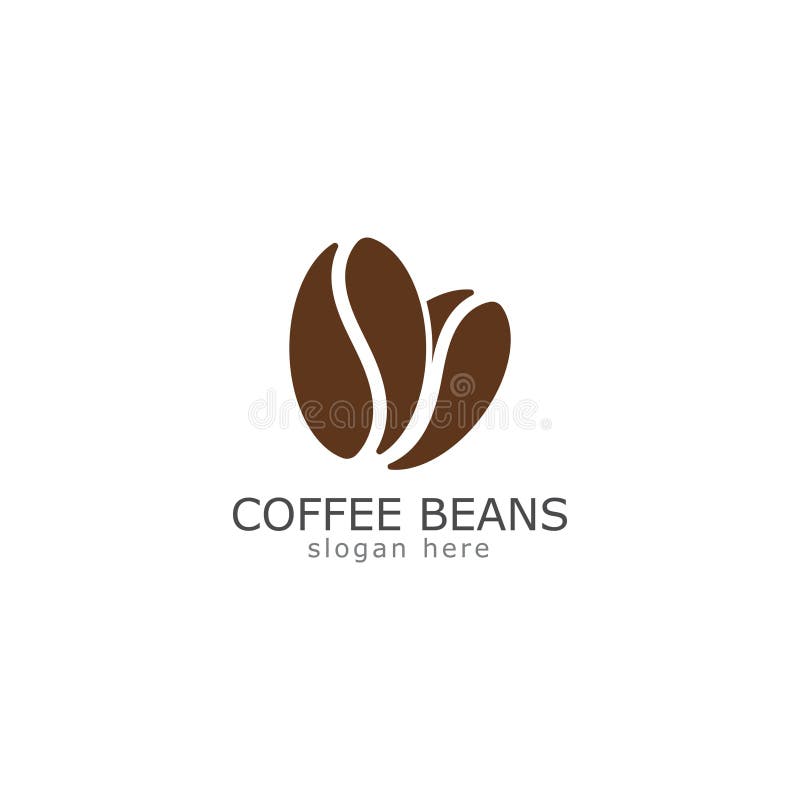 Coffee Beans Logo Icon Vector Illustration Stock Vector - Illustration ...