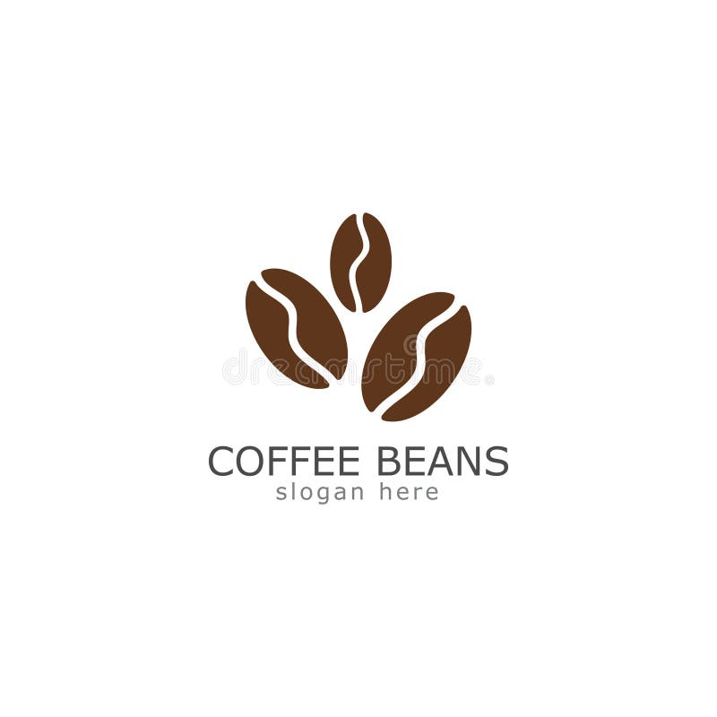 Coffee Beans Logo Icon Vector Illustration Stock Vector - Illustration ...