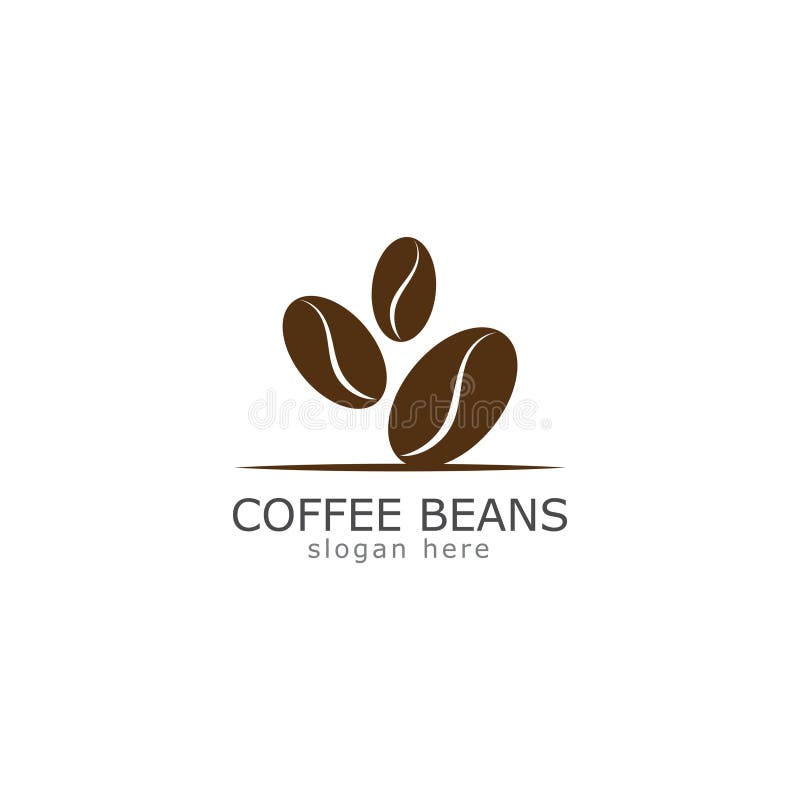 Coffee Beans Logo Icon Vector Illustration Stock Vector - Illustration ...