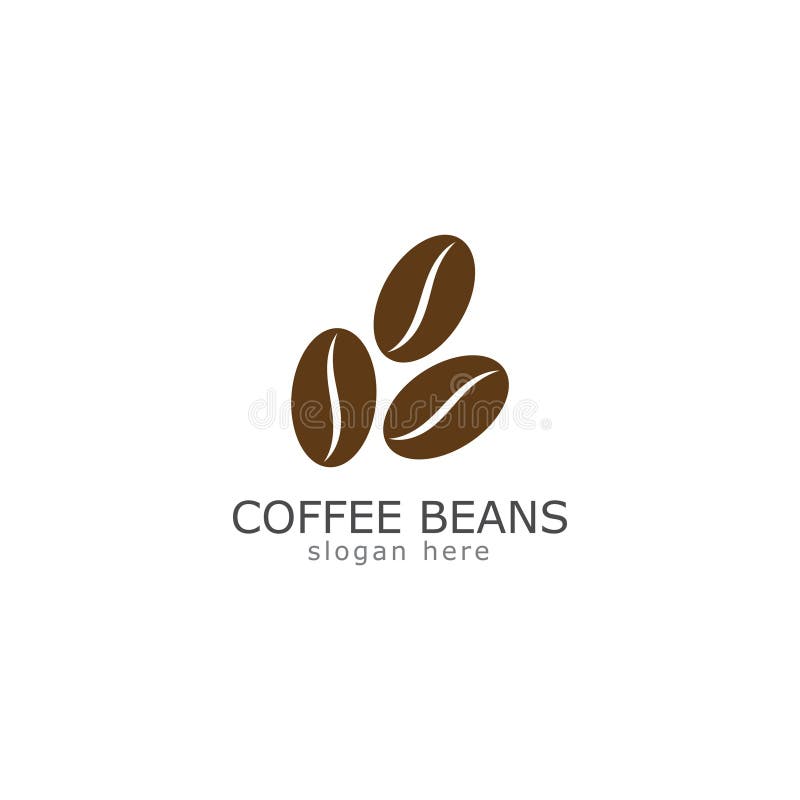 Coffee Beans Logo Icon Vector Illustration Stock Vector - Illustration ...