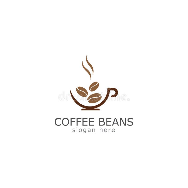 Coffee Beans Logo Icon Vector Illustration Stock Vector - Illustration ...