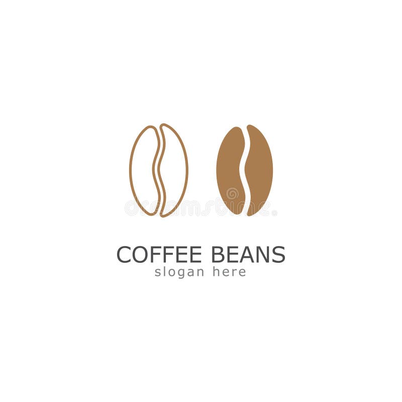 Coffee Beans Logo Icon Vector Illustration Stock Vector - Illustration ...