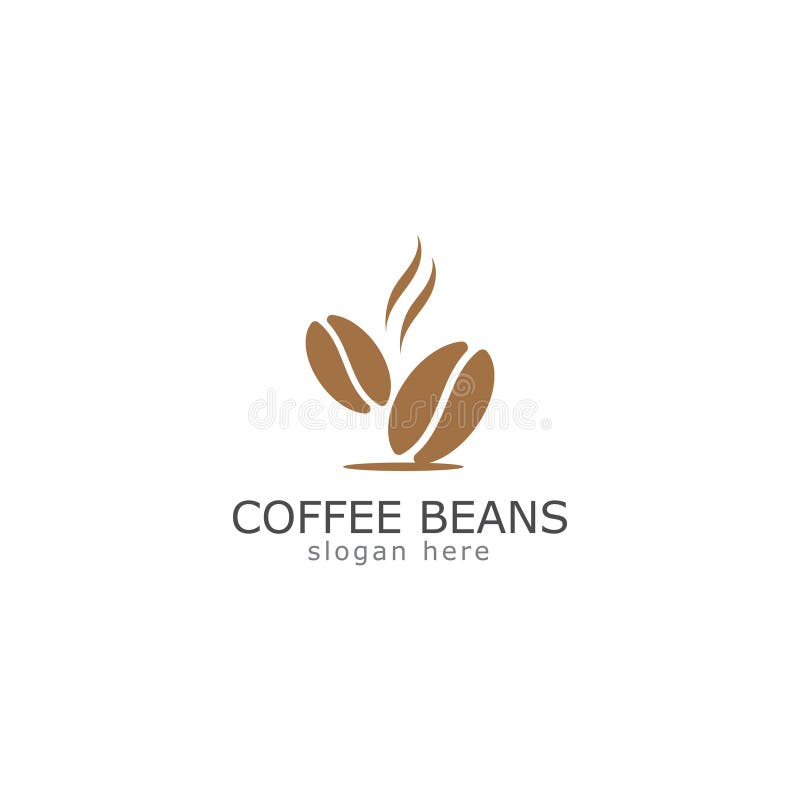Coffee Beans Logo Icon Vector Illustration Stock Vector - Illustration ...