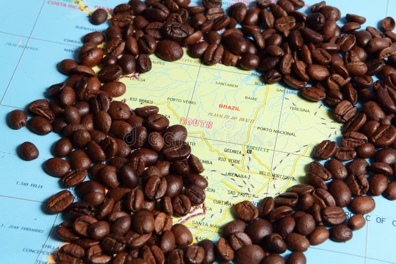 Coffee map stock image. Image of coffee, cartography - 14352887