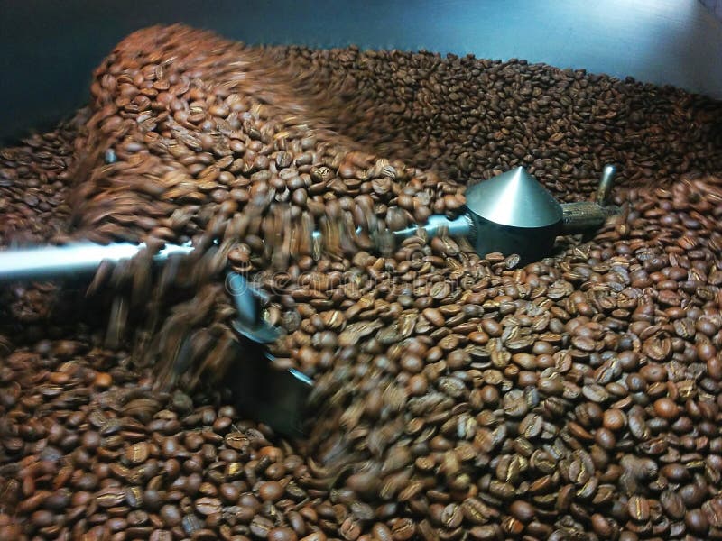 Coffee beans mixing stock photo. Image of coffeeshop - 68407776