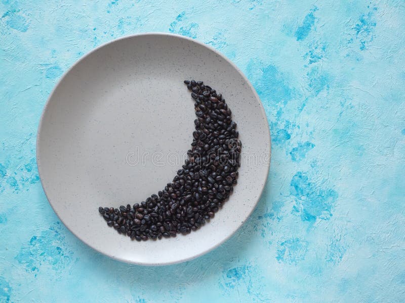 Coffee Beans in Moon Shape. Ramadan Concept. Stock Image - Image of ...