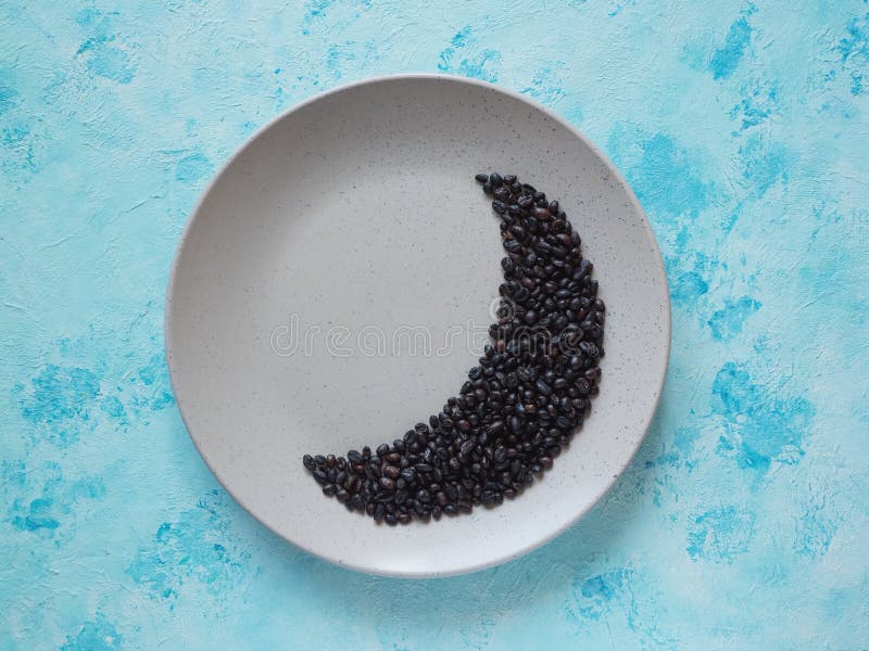 Moon from coffee beans stock photo. Image of close, energy - 14523964