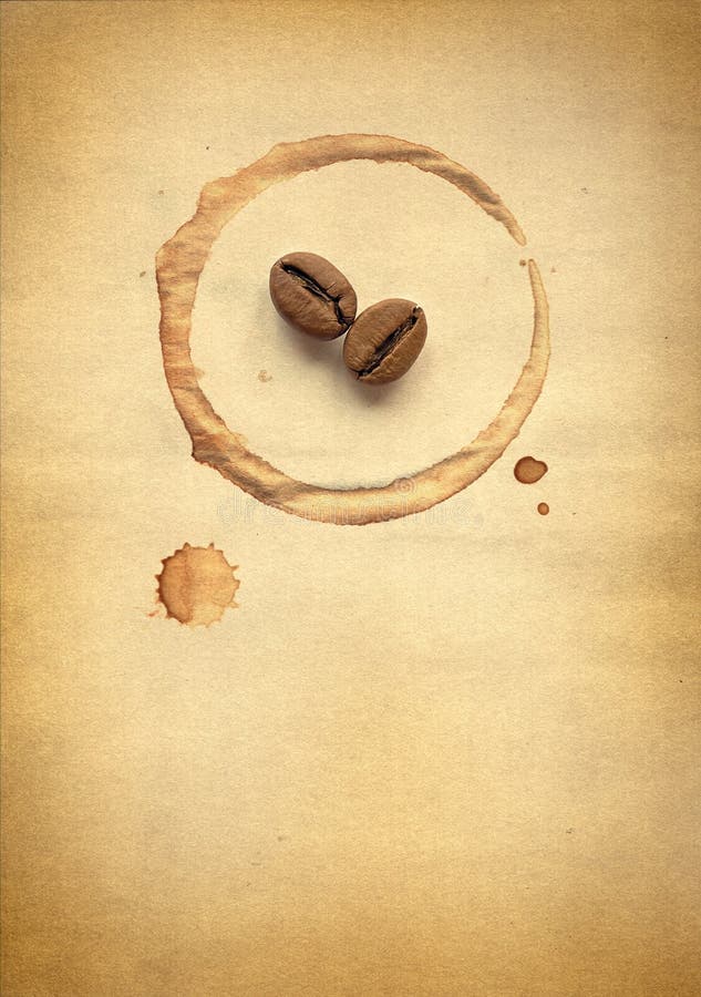Coffee beans on paper stock photo. Image of circle, espresso - 21724694