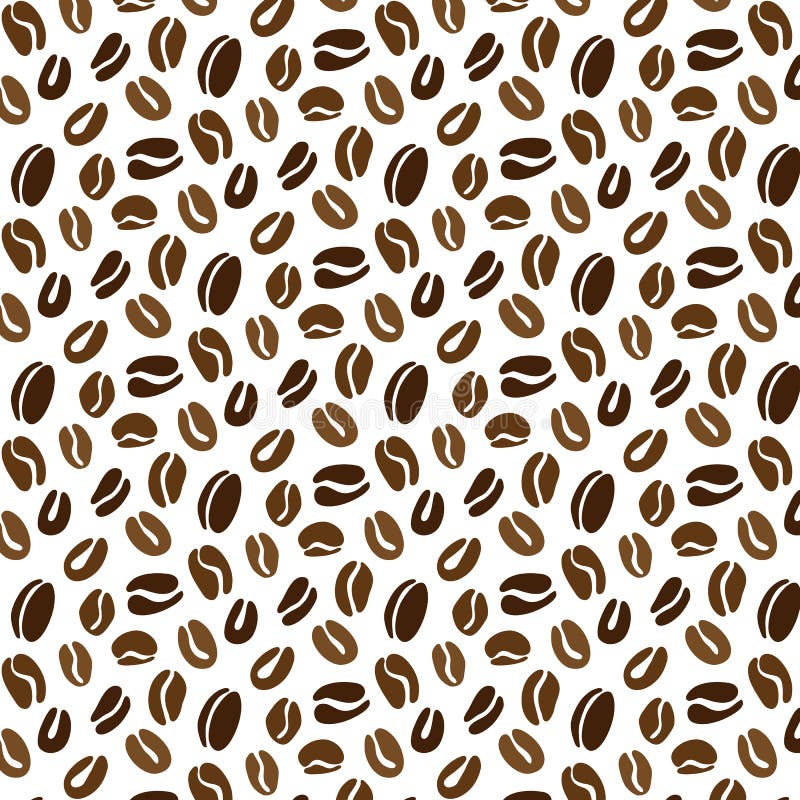 Coffee beans pattern stock illustration. Illustration of drawn - 38445144