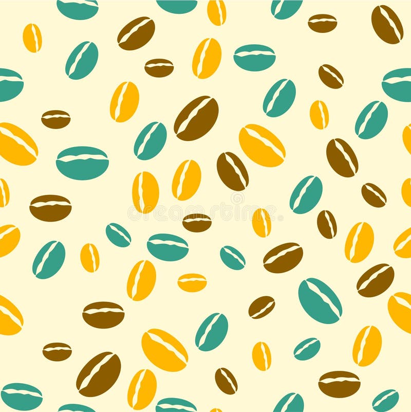 Coffee Beans Pattern, Seamless Stock Illustration - Illustration of ...