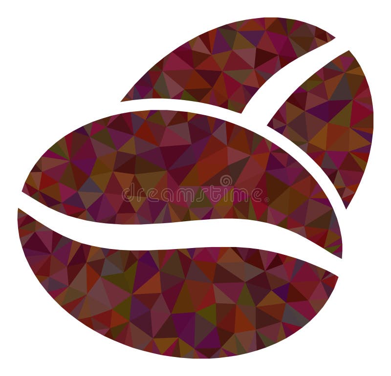 Coffee Beans Polygonal Icon Stock Vector - Illustration of coffee ...