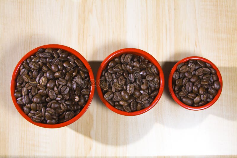 Coffee Beans in red cup stock image. Image of shop, grain - 6992557