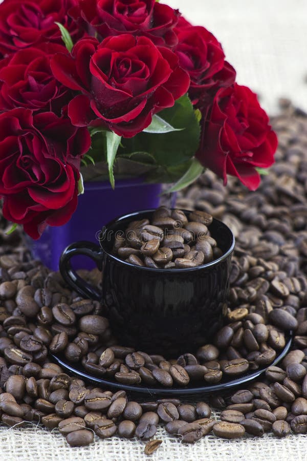 Rose and coffee stock image. Image of morning, rose, espresso - 7885361