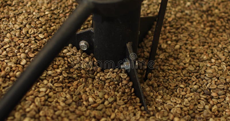 Coffee Beans are Roasted in a Vat. Preparation. Freshly Roasted Coffee ...
