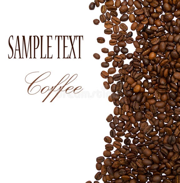 Coffee Beans with Sample Text Stock Photo - Image of espresso, oval ...