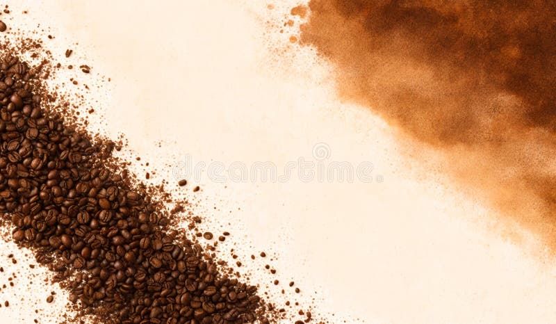 Coffee Beans on a Light Abstract Background. Generative AI. Stock ...