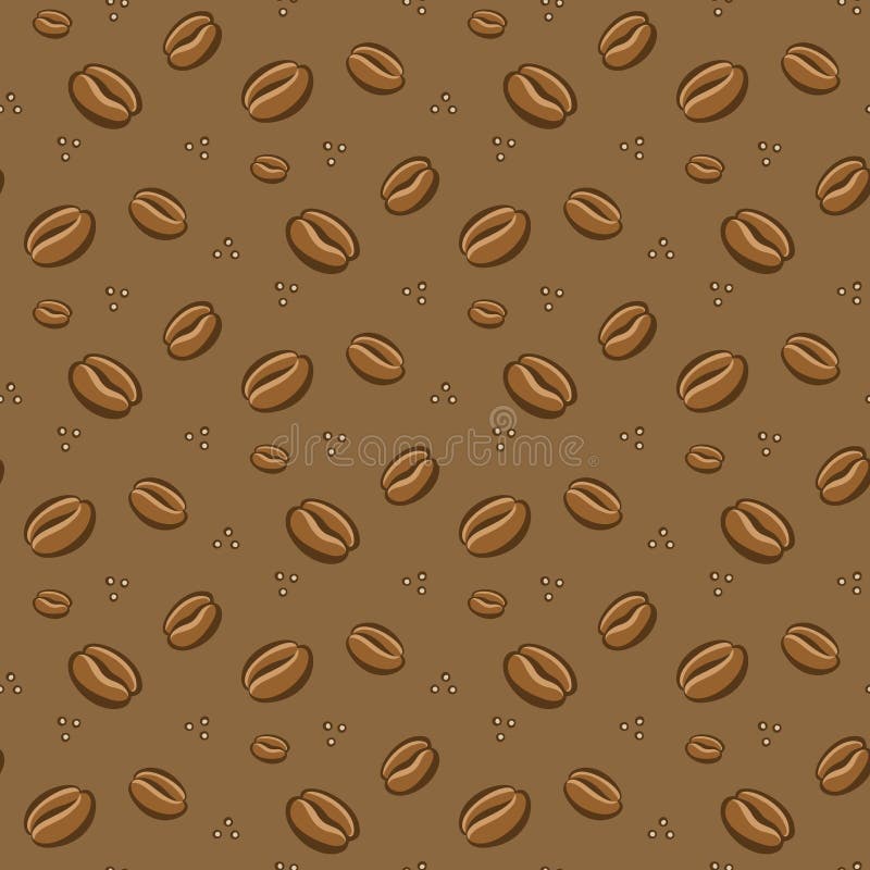 Coffee Beans Seamless Pattern Stock Vector - Illustration of bean, food ...