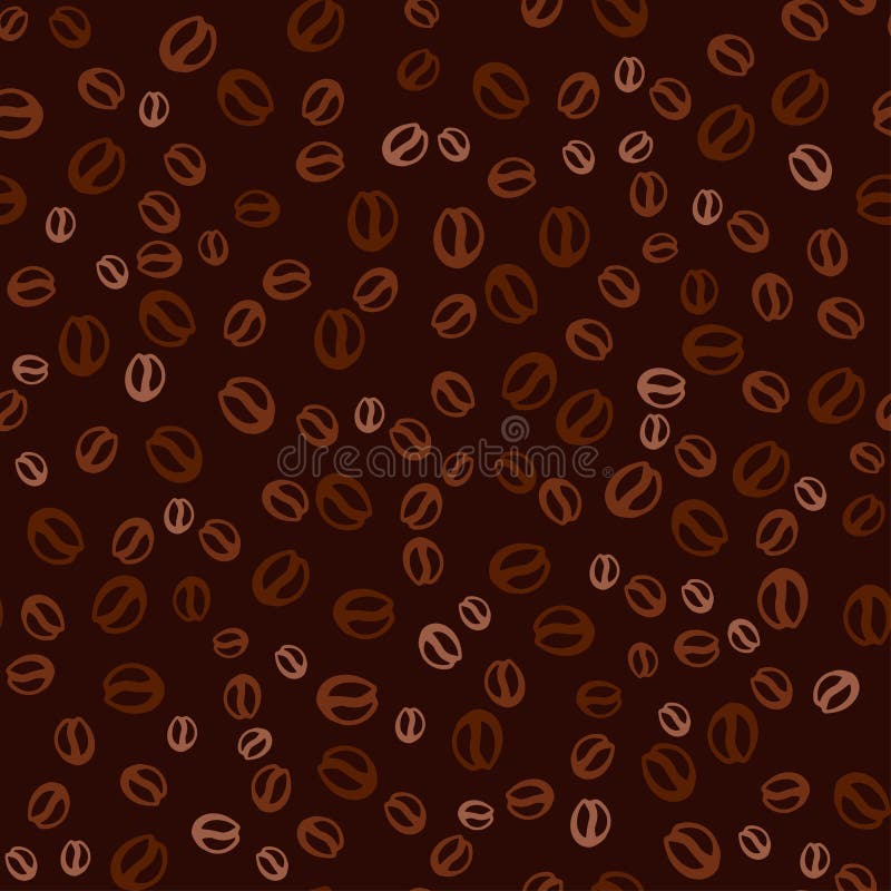 Coffee Beans Seamless Pattern. Wrapping Paper with Coffee Beans ...
