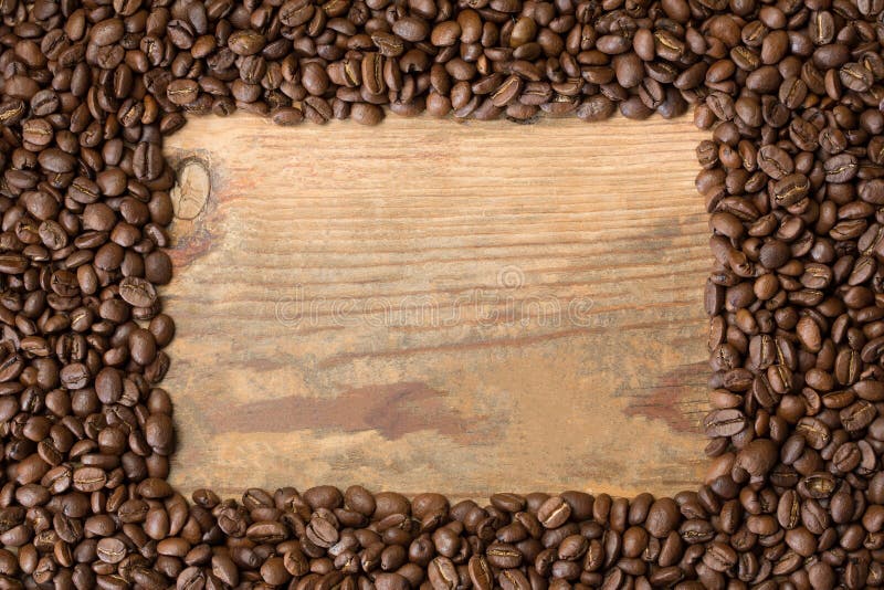 Coffee Beans Shaped As a Frame Stock Photo - Image of caffeine, table ...
