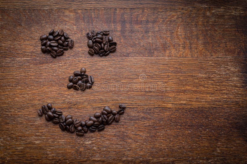 Coffee beans smiling face stock image. Image of stain - 87270403