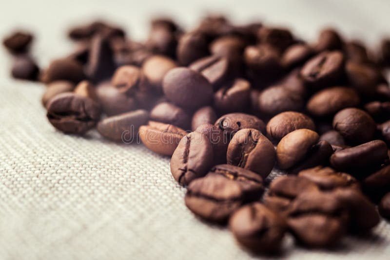 Coffee Beans. Spilled Coffee Beans Stock Image - Image of caffeine ...