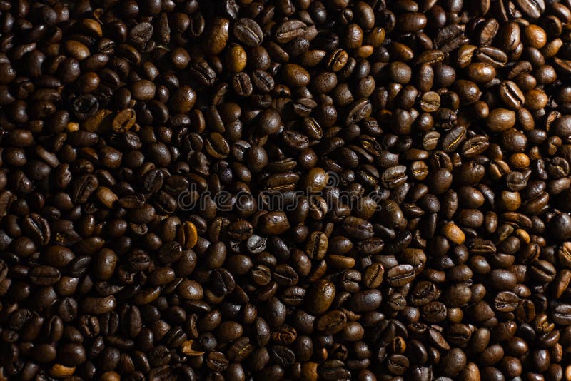 Coffee Beans are Spread Out on the Surface Stock Image - Image of ...