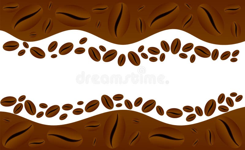 Coffee Beans Square Border Frame Isolated on White Stock Vector ...