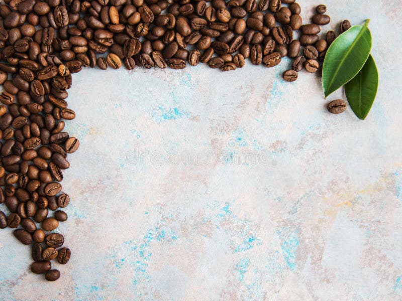 Coffee Beans on a Stone Background Stock Image - Image of concrete ...