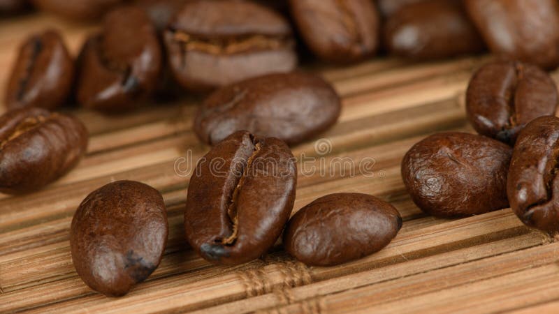 Coffee Beans on a table stock image. Image of cappuccino - 111740023