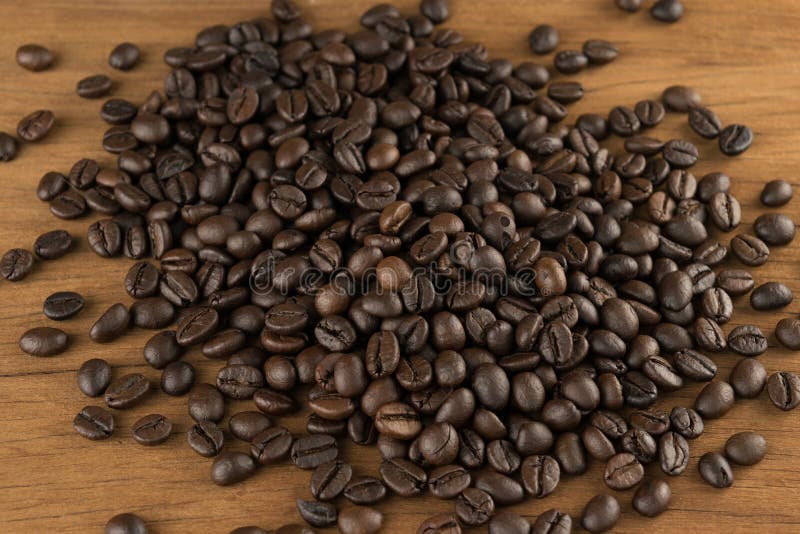 Coffee Beans on Table Wood Vintage Background Stock Image - Image of ...