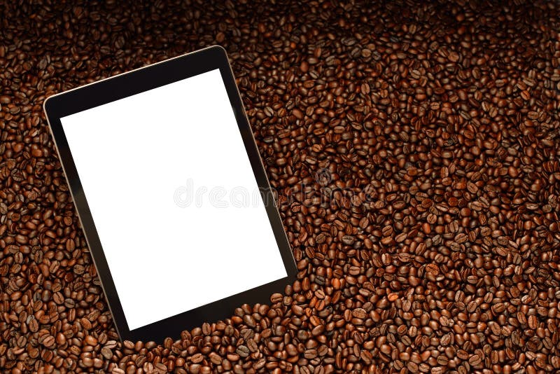 Coffee Beans and Tablet Computer Stock Photo - Image of coffee, energy ...