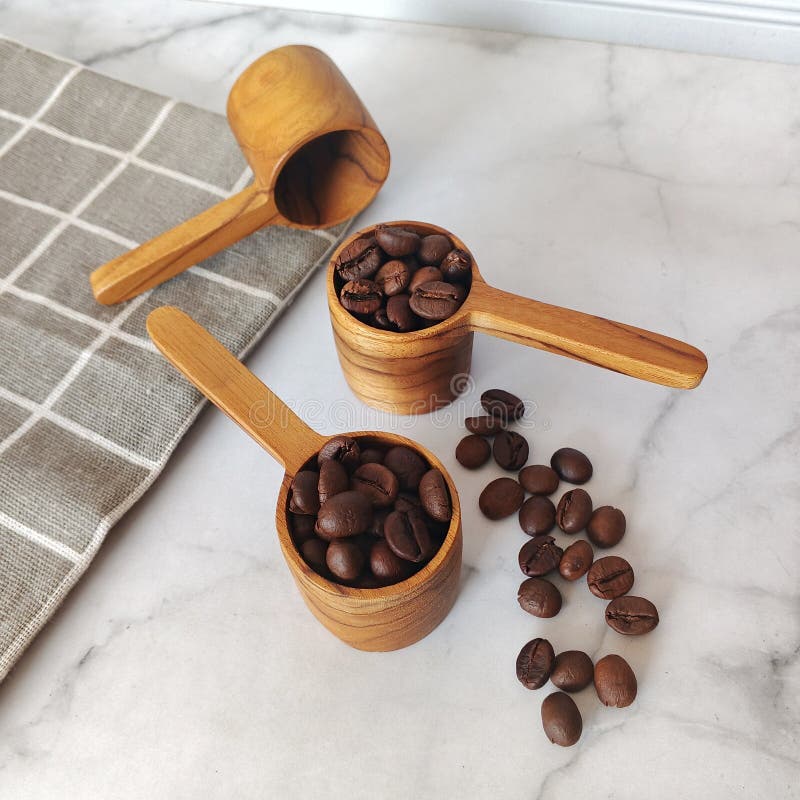 Coffee Beans Teak Wood Spoon White Table Stock Photos - Free & Royalty-Free Stock Photos from ...