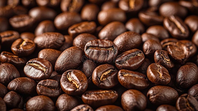 Coffee Beans Texture Panoramic Banner for Cafe Decor and Marketing ...